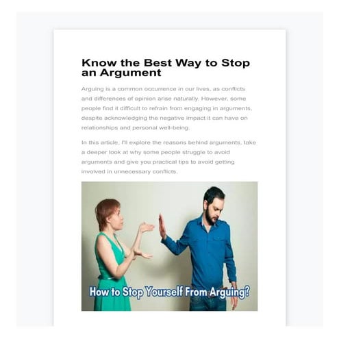 Know the best way to stop an argument.pdf
