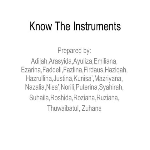 Know The Instruments | PPT