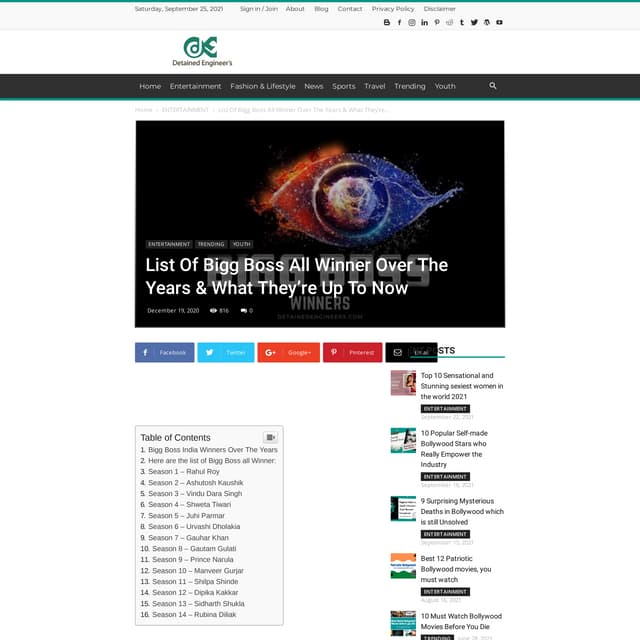 Know the list of bigg boss all season winners | PDF