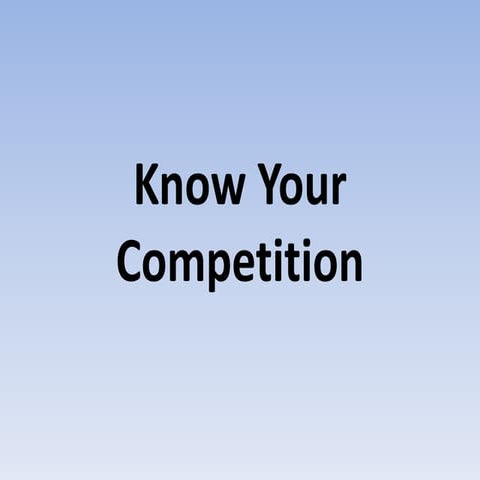 Know Your Competition | PPTX