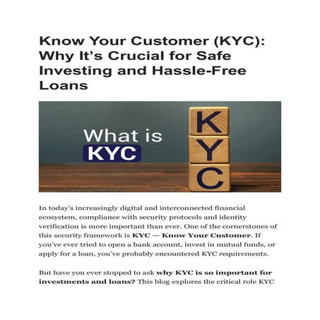 The Complete Guide to Successful KYC Account Verification | PDF