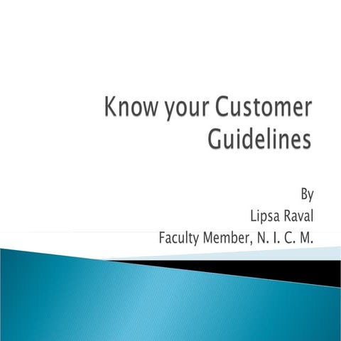 Know your customer guidelines | PPT