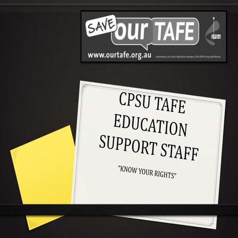 Know your Rights at TAFE | PPTX