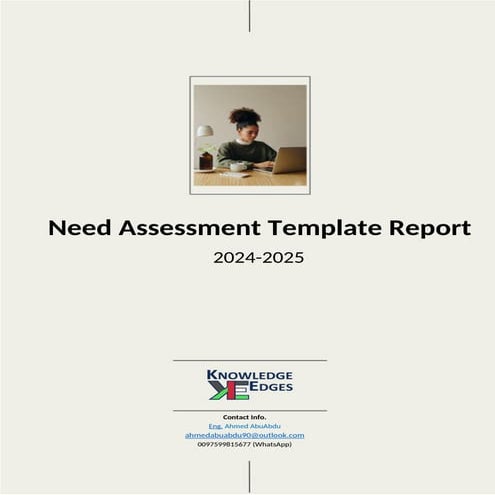 Needs Assessment report Template | قالب تقرير تحديد الاحتياجات | DOCX