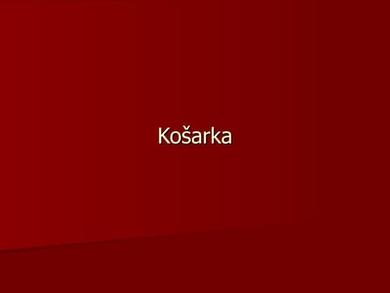 Kosarka | PPTX