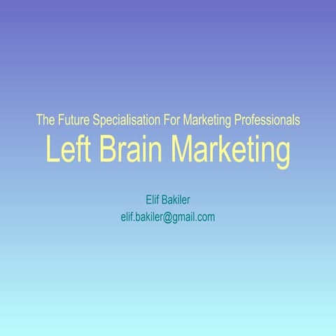Left Brain Marketing | PPT