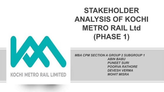 Kochi metrorail project | PPT