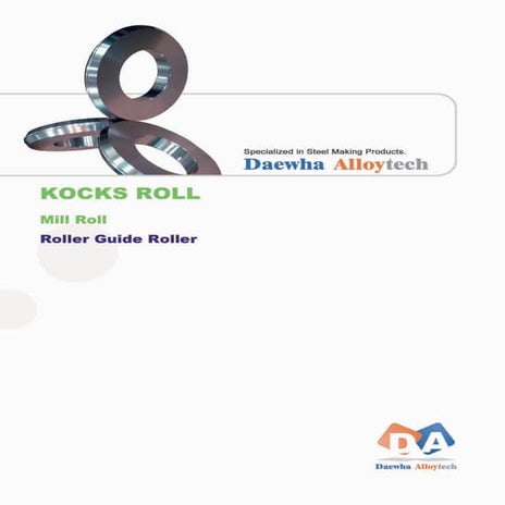 Kocks roll mill roll and guide roll project sales corp | PDF