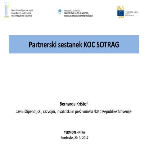 KOC SOTRAG partnerski sestanek | PPTX