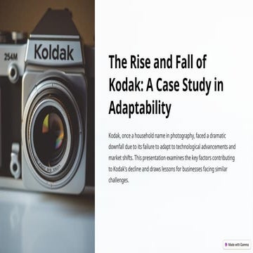 kodak 2 the rise and fall of kodak that make ut an example of wrong strategy | PPTX