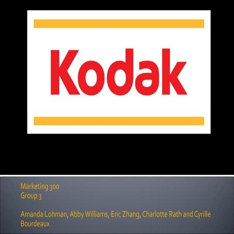 Kodak Marketing Presentation | PPT