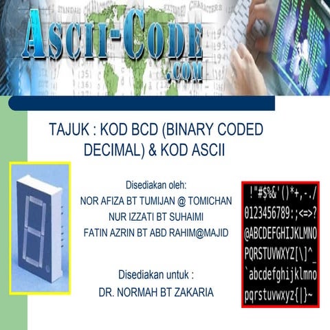 Kod binary amp_ascii | PPT