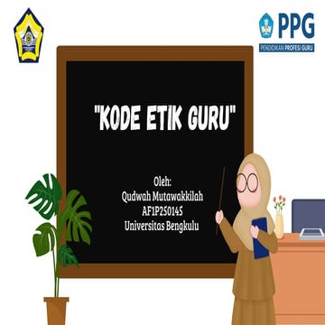 Power point Kode etik guru ppg guru tertentu | PDF