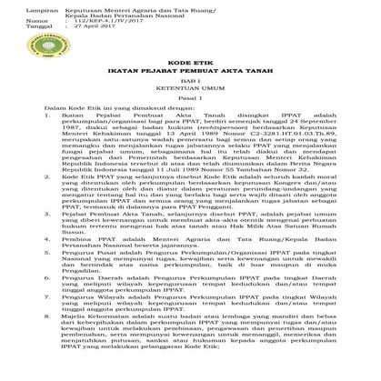 Kode etik ppat | PDF