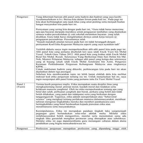 Kod etika profesionalisme (1) | PDF