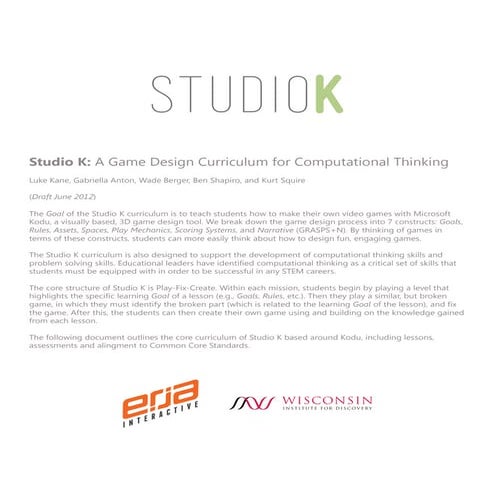 Kodu game design | PPT