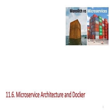 microservice architecture and docker | PPTX
