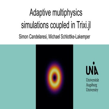 Adaptive Multiphysics Simulations Coupled in Trixi.jl