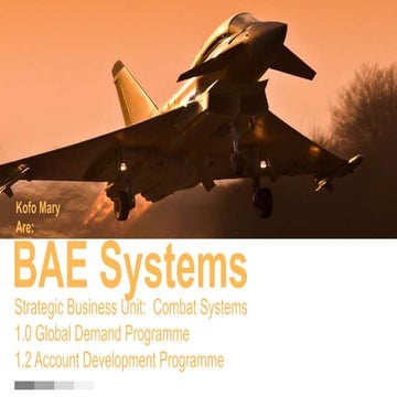 BAE Systems - Global Demand & Account Management Programme | PPTX ...