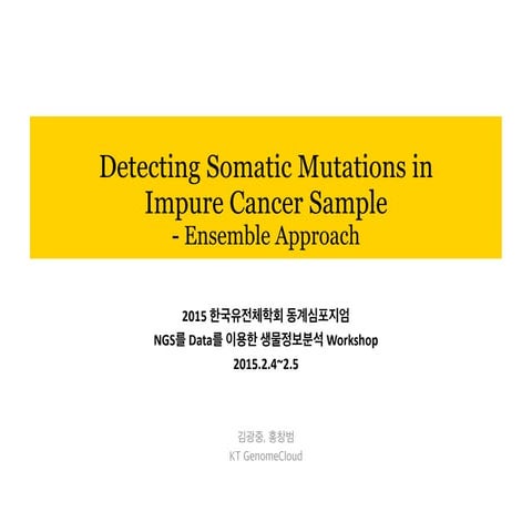 Detecting Somatic Mutation Ensemble Approach Pdf