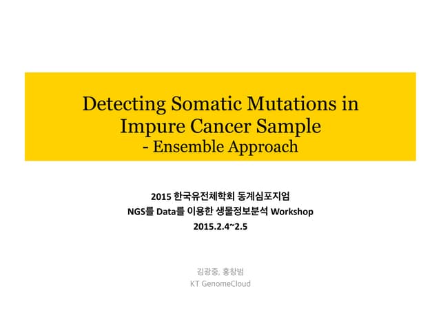 Detecting Somatic Mutation Ensemble Approach Pdf