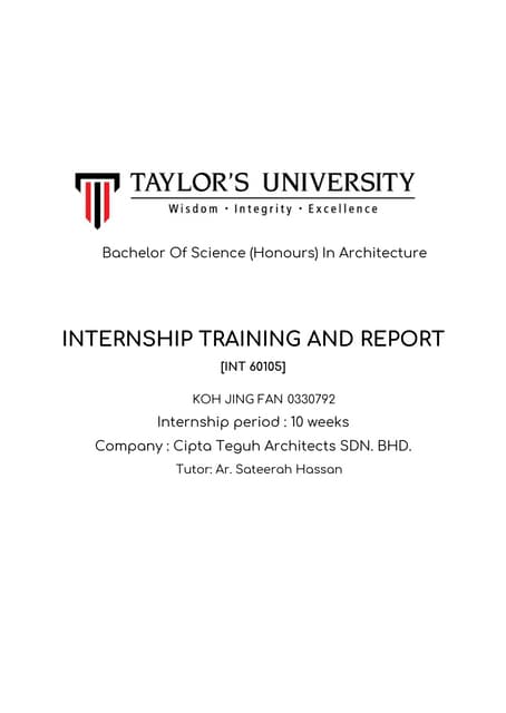 Internship Report | PDF | Civil Engineering Industry | Industries