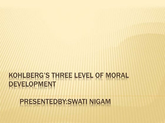 Stages of moral development | PPT
