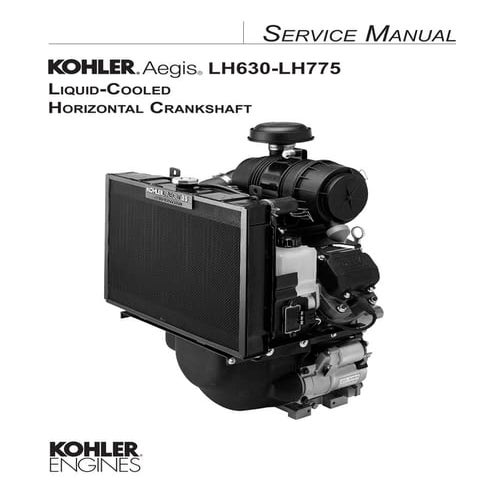 Kohler aegis lh755 liquid cooled horizontal crankshaft engine service ...