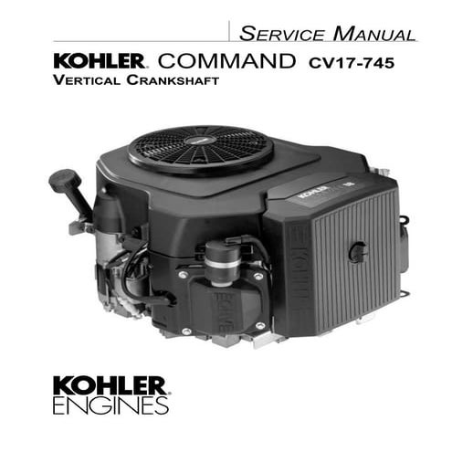 Kohler command cv15 vertical crankshaft engine service repair manual ...