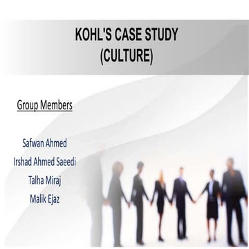 Kohl's Case Study | PPTX