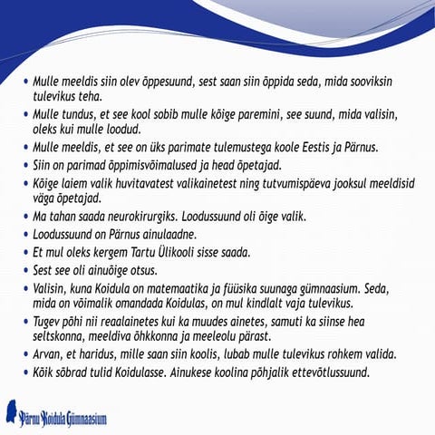 Koidula kooli tutvustus 2022 | PPT