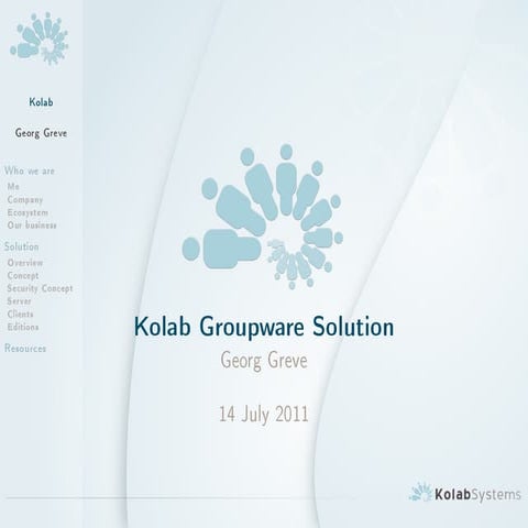 Kolab Groupware Overview | PDF