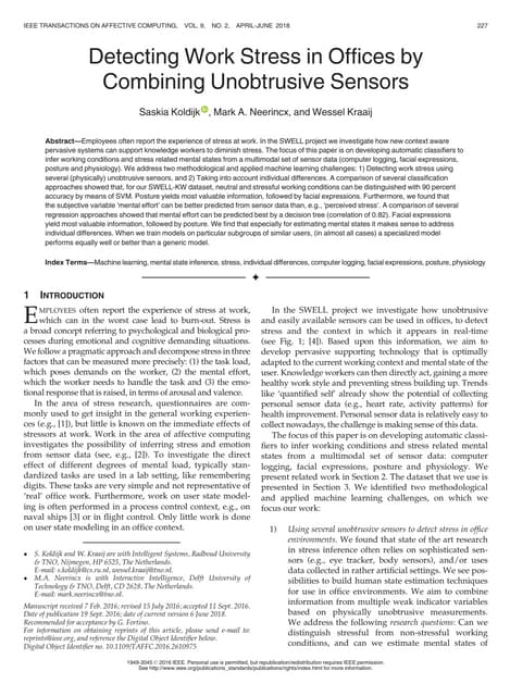 Real-Time Personalized Physiologically Based Stress Detection for ...
