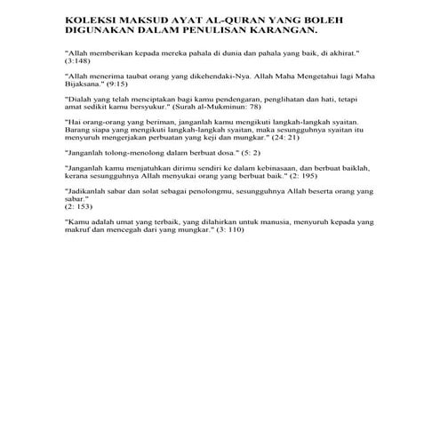 Koleksi maksud ayat | PDF