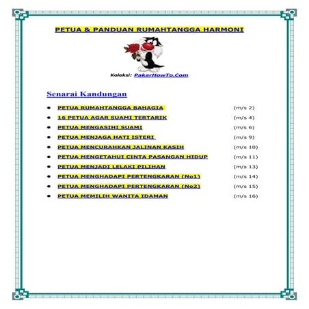 Koleksi petua & panduan rumahtangga | PDF