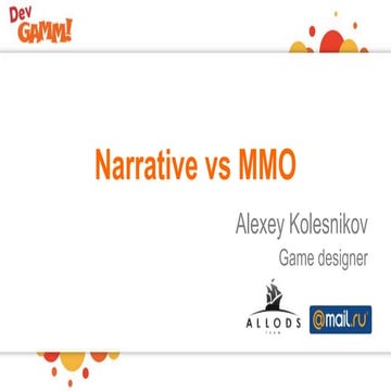 Narrative VS MMO | PPTX