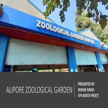 Kolkata zoo; alipore zoo; zoological garden alipore | PPTX