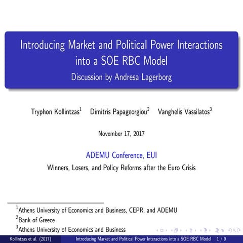 Introducing market and political power interactions into a SOE RBC ...
