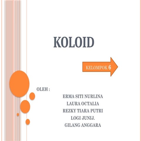 KOLOID POWERPOINT.pptx biologi materi ilmu pengetahuan alam | PPTX