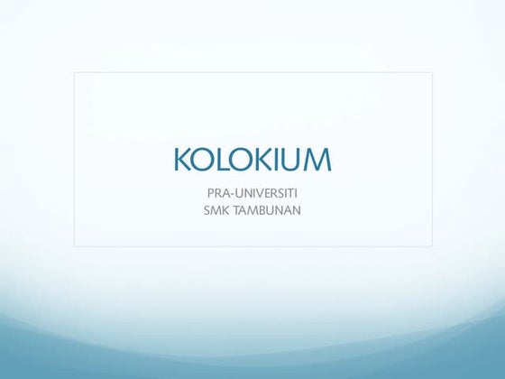 Kolokium persediaan pembentangan (update) | DOCX | Desktop Publishing ...