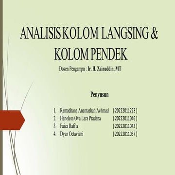KOLOM (ANALISA KOLOM LANGSING DAN PENDEK.pptx