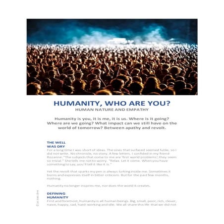 "Humanity, who are you? Human nature and empathy" | PDF