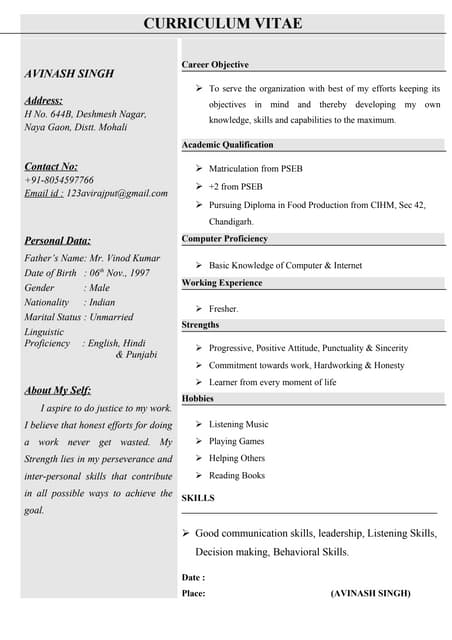 Resume of Bhupender | DOCX