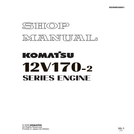 Komatsu PW170ES-6K Hydraulic Excavator Service Repair Manual SNK30001 ...