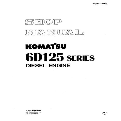 Komatsu PW170ES-6K Hydraulic Excavator Service Repair Manual SNK30001 ...