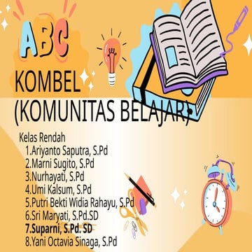 kombel (kelompok belajar) untuk anak sd persiapan | PPTX