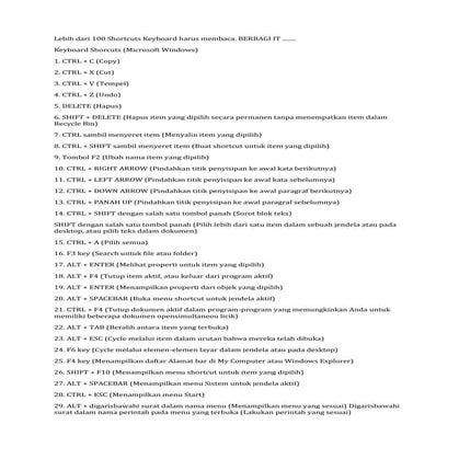 Kombinasi keyboard | DOCX