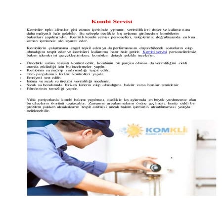 Kombi servisi | DOCX