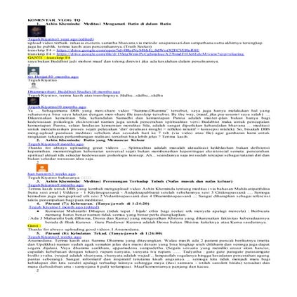 Komentar vlog tq selesai | PDF