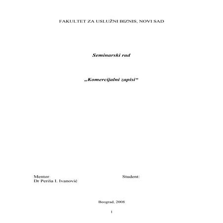 Pojam, funkcije i trziste novca | DOC